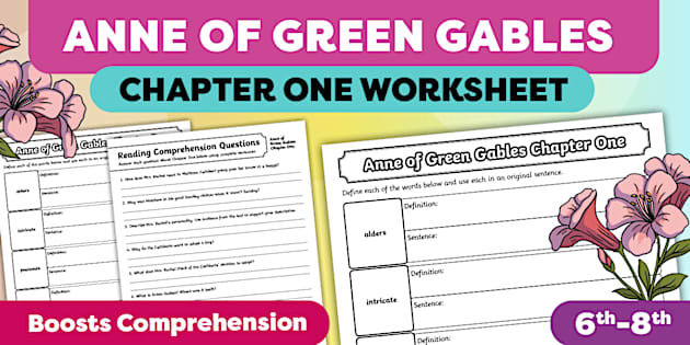 Anne of Green Gables Chapter One Worksheet for 6th-8th Grade