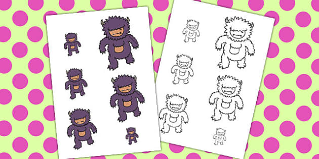 Monster Size Ordering (teacher made) - Twinkl