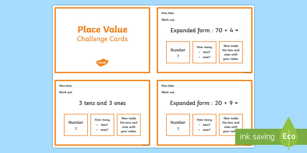 Place Value Task Cards | F - 2 (teacher made) - Twinkl