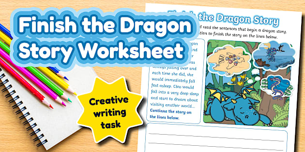 Finish the Dragon Story Worksheet
