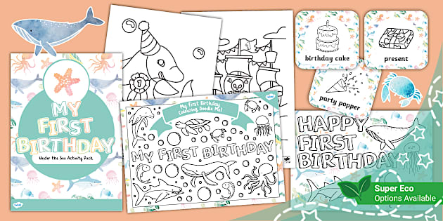 My First Birthday – Under the Sea Activity Pack - Twinkl
