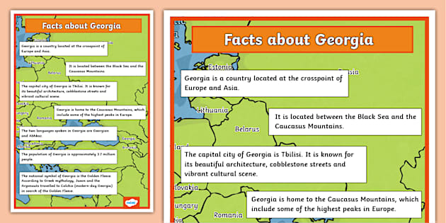 Facts about Georgia Display Poster (Teacher-Made) - Twinkl