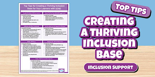 Top Tips for Creating a Thriving Inclusion Base for Your Learners with SEND