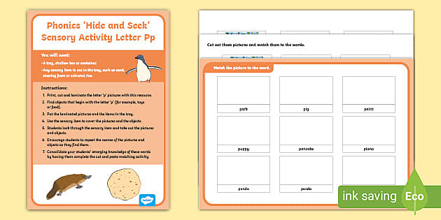 How to use this Phonics 'Hide and Seek' Sensory Activity