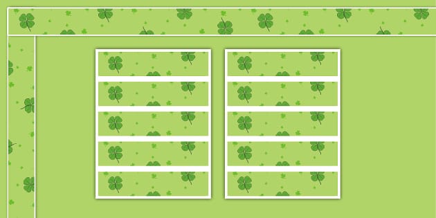 St. Patrick's Day Bulletin Board Borders (teacher made)