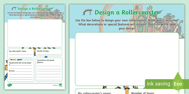 Design a Rollercoaster Activity - KS1 (teacher made)
