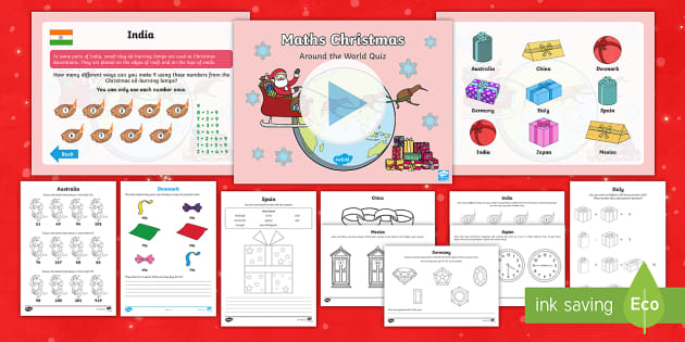 Maths Christmas around the World Worksheet & PowerPoint