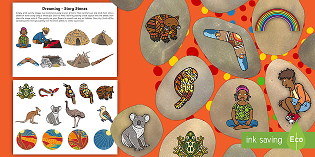 Aboriginal Story Stone Cut-Outs (teacher made) - Twinkl