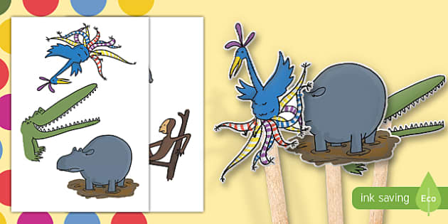 FREE! - Enormous Crocodile Stick Puppets to Support Teaching on The ...