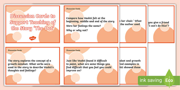 Discussion Cards to Support Teaching of the Story the Dot