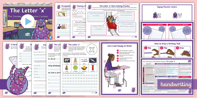 Continuous Cursive Letter X Handwriting Practice KS2 Continuous Cursive Letter X Handwriting Practice KS2
