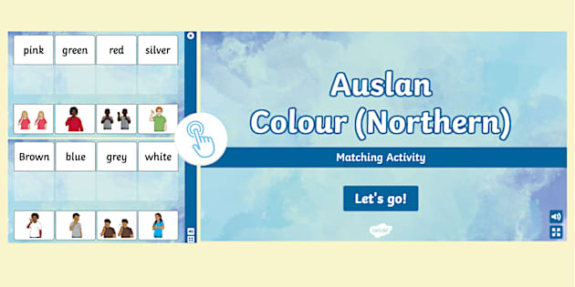 Auslan Colours Interactive Word Mat (Northern) - Twinkl