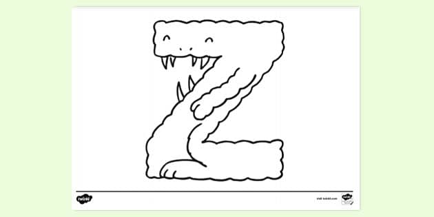 Z Colouring Sheet (teacher made) - Twinkl