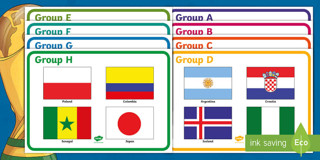 world cup 2018 group Poster - World cup 2018 Group Poster