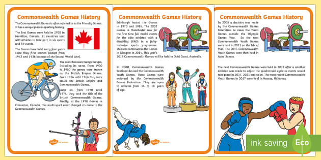 History of the Commonwealth Games Posters (teacher made)