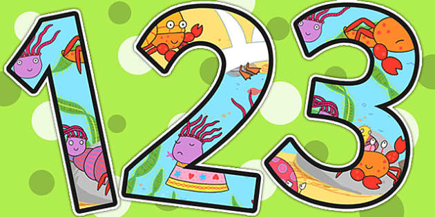 FREE! - Themed A4 Display Numbers to Support Teaching on Sharing a Shell