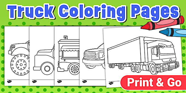 container truck coloring pages