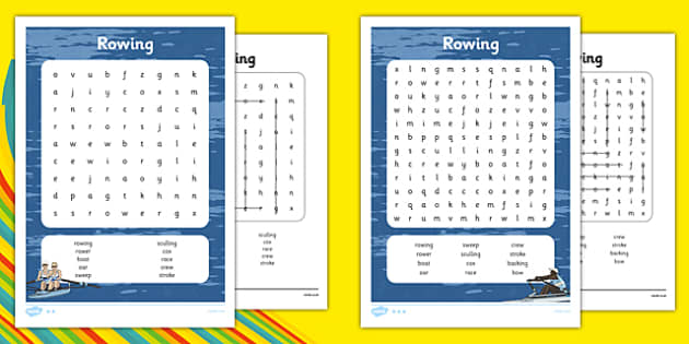 The Olympics Rowing Differentiated Word Search