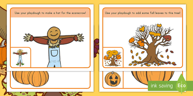 Fall Playdough Mats (teacher made) - Twinkl