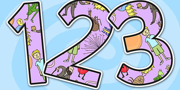 FREE! - Themed Display Numbers to Support Teaching on James and the Giant