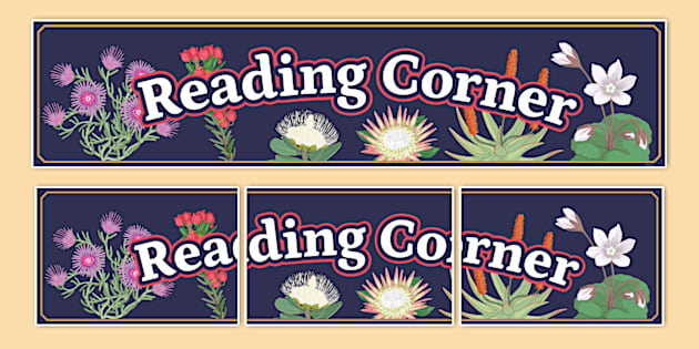 Fynbos-Themed Reading Corner Display Banner - Twinkl