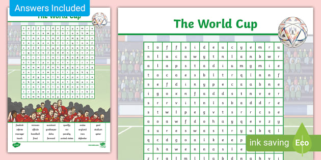 Men&#039;s World Cup 2022 Wordsearch