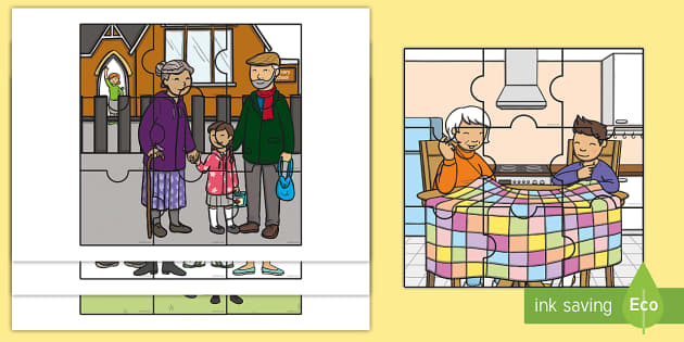 Grandparents Day Jigsaw Puzzle (Teacher-Made) - Twinkl