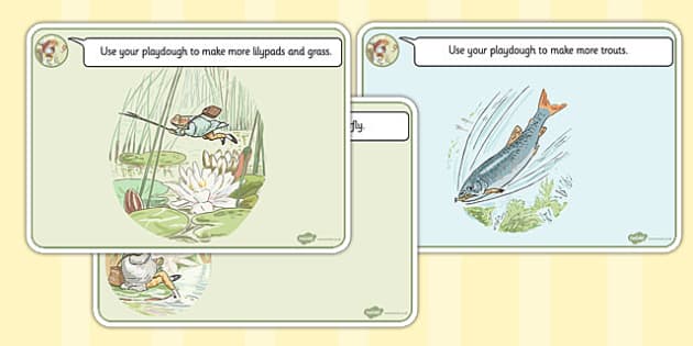 The Tale of Mr Jeremy Fisher Modelling Dough Mats - Twinkl