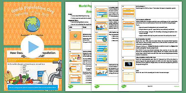 World Population Day 2020 KS2 Assembly Pack (teacher made)
