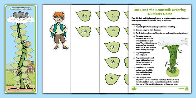 👉 Jack and the Beanstalk Ordering Numbers Game