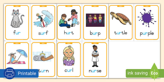 Grade 2 Phonics: ur Flashcards (teacher made) - Twinkl