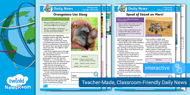 Weekly Kids News Pack & Reading Comprehension - 1st April