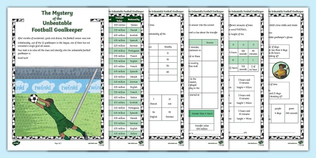 Y4 The Maths Mystery of the Unbeatable Football Goalkeeper