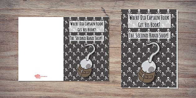 Captain Hook Joke Card | Twinkl Party (teacher made)