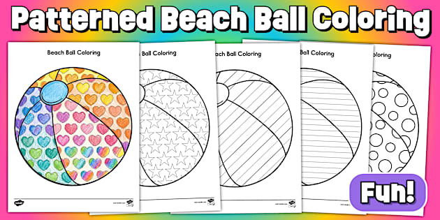 Patterned Beach Balls Coloring