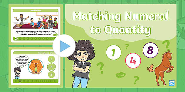 👉 Formidable Sid Matching Numeral to Quantity PowerPoint