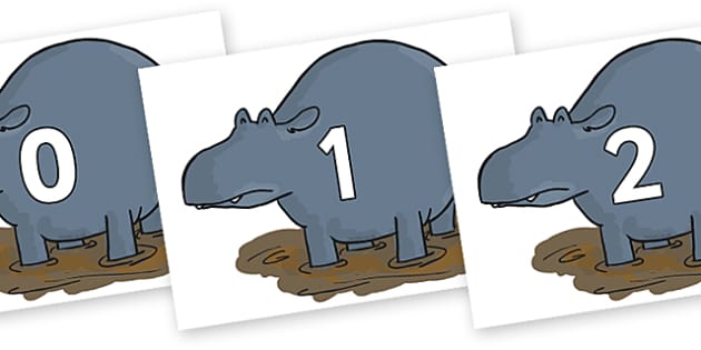 FREE! - Numbers 0-100 on Humpy Rumpy Hippopotamus to Support Teaching ...