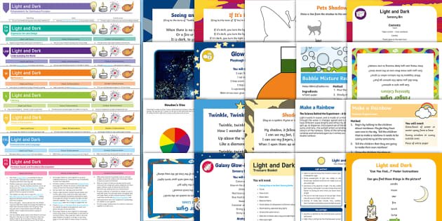 EYFS Light and Dark Activity Planning and Continuous Provision Ideas ...