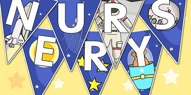 👉 Welcome to Nursery Bunting Space Themed (Teacher-Made)