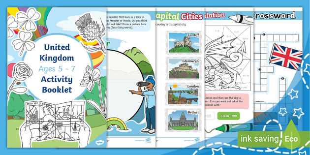 United Kingdom 5 - 7 Years Activity Booklet - Twinkl