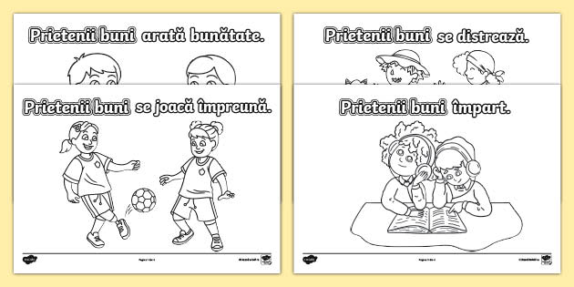 Desene despre prietenie | Resurse didactice Twinkl România