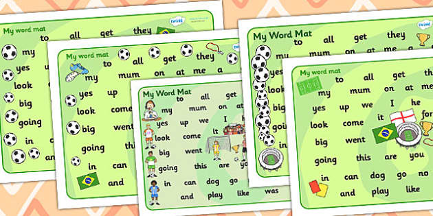 Footbal World Cup Themed FS2 Word Mats (teacher made)