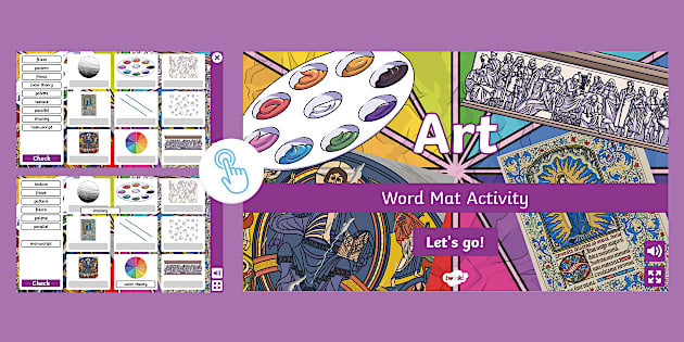 Tier 3 Art Vocabulary Interactive Word Mat Activity - Twinkl