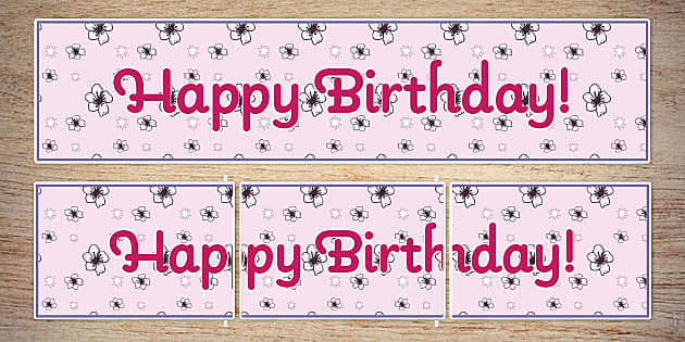 Flower Power Birthday Banner | Twinkl Party (teacher made)