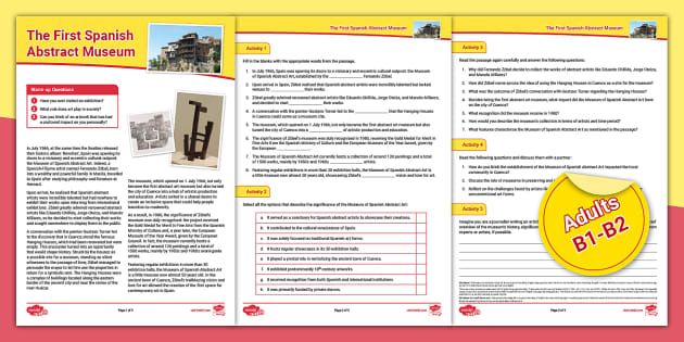 ESL The First Spanish Abstract Museum Reading Comprehension [Adults, B2]