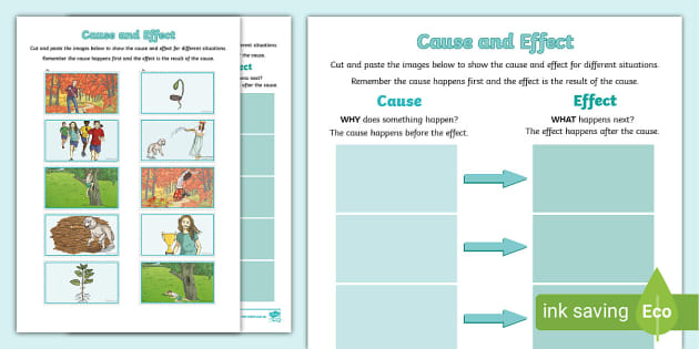 Cause And Effect Activity Visual Cut And Paste Task
