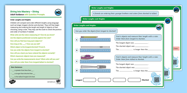 👉 White Rose Maths Supporting Order Lengths Year 2 Mastery
