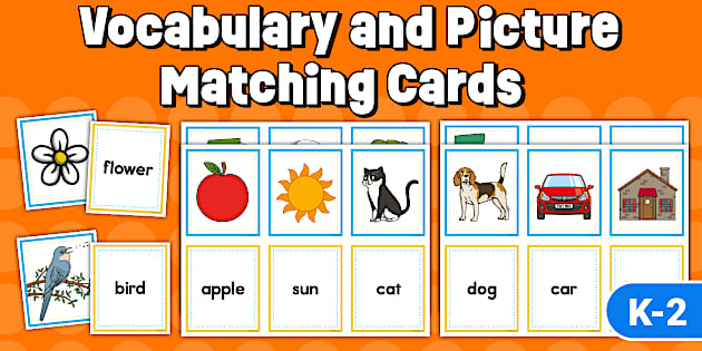 Vocabulary Word and Picture Matching Cards