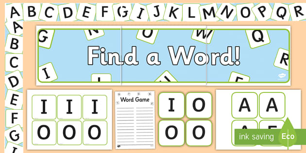 Word Game Display Pack - word game, display, pack, boggle