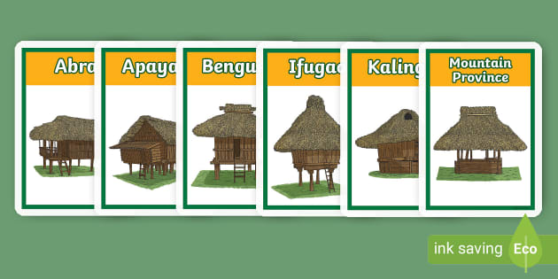 Traditional Houses in the Cordillera Administrative Region flash cards